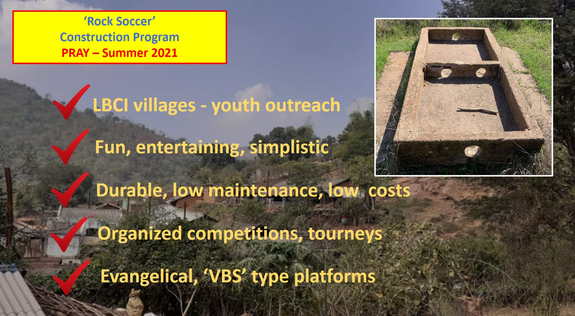 Rock 'Soccer' Fund - Layman Bible College Institute