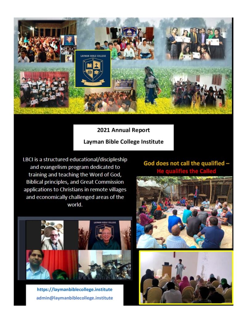 2021 Annual Report - Layman Bible College Institute